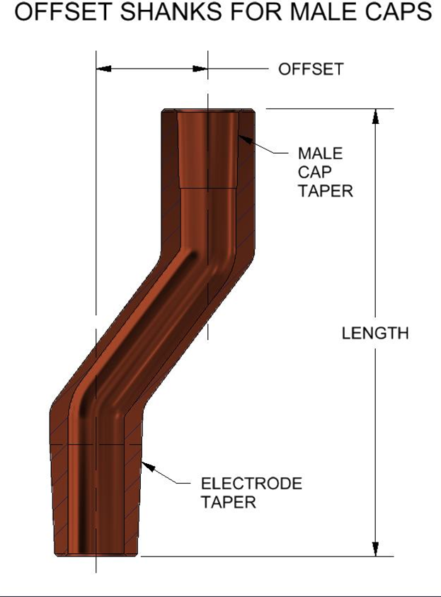 ELECTRODES | Offset Shanks For Male and Female Caps | by Cadi Company ...